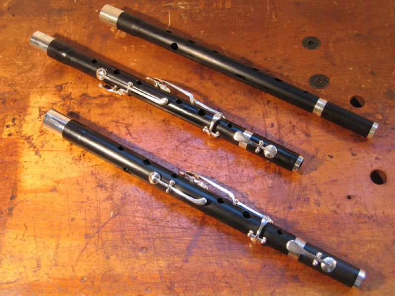 Post-Mounted Keyed Wooden Flutes